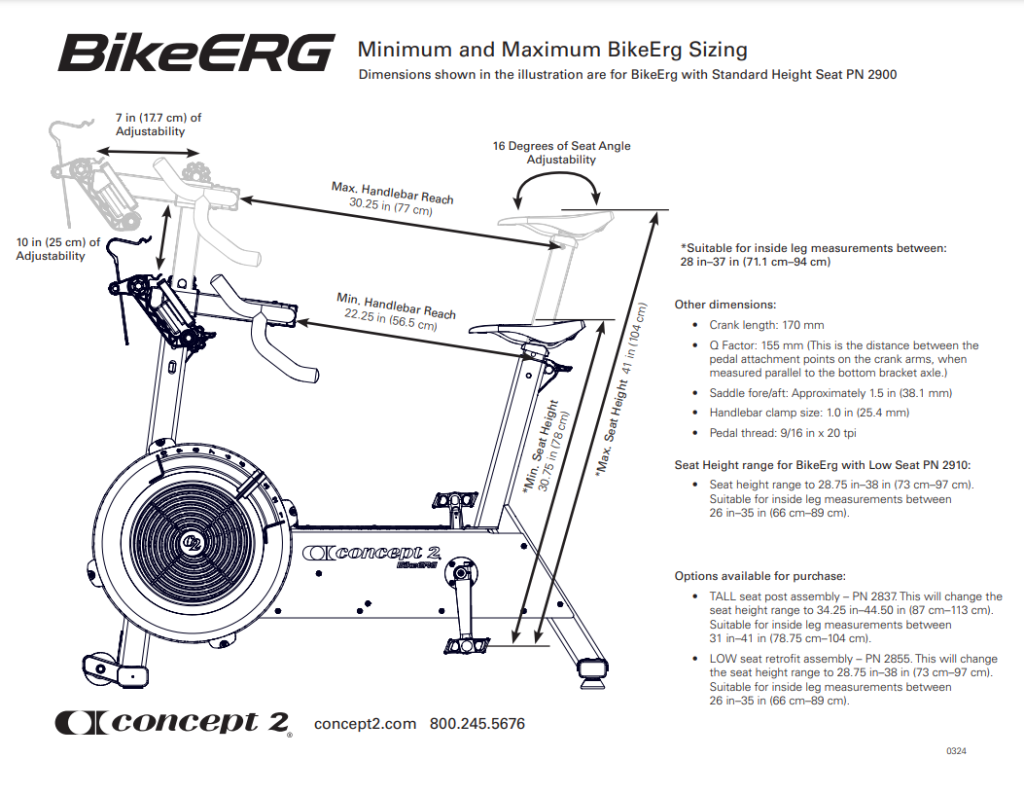 Concept 2 BikeErg LOW seat retrofit assembly – ROWfit – Concept 2 ...